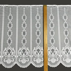 Vitrážová žakárová záclona 18778 - výška 45,60 cm , metráž