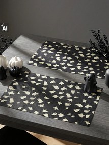 Sinsay - Prostírání na stůl s halloweenským motivem 2 ks - černá