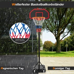 Costway Dětský výškově nastavitelný basketbalový stojan pro vnitřní i venkovní