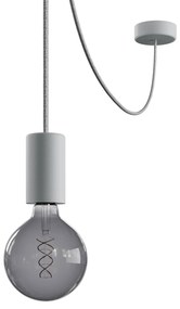 creative cables EIVA elegant závěsná lampa IP65 do exteriéru s kabelem, decentralizerem, silikonovým baldachýnem a objímkou, voděodolná Barva: Šedá