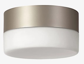 Lucis BS14.K1.N14.70 Nomia, stropní svítidlo v kombinaci bílého skla a límce argento dorato, 5,7W LED 3000K, prům.14cm