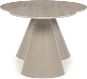 Konferenční stolek 70x70x41cm CT-F4118 TRV, keramika, travertin