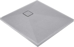 Deante Correo, čtvercová granitová sprchová vanička 80x80x3, 5 cm, šedá, DEA-KQR_S42B
