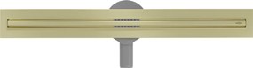Mexen Flat 360° Slim sprchový žlab 60 cm, zlatá matná, 1A41060