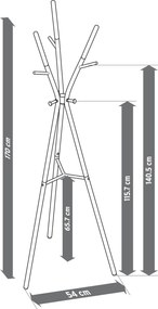 Tchibo - Věšák na šaty - barva: bílá