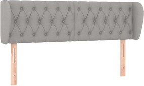 Čelo postele typu ušák světle šedé 147x23x78/88 cm textil 3117478