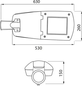 LED svítidlo veřejného osvětlení McLED Street 50W 4000K neutrální bílá ML-521.003.09.0