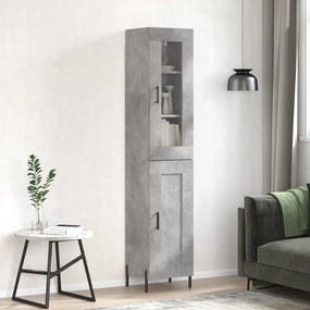 Skříň highboard betonově šedá 34,5x34x180 cm kompozitní dřevo 3199501