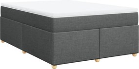 Box spring postel s matrací tmavě šedá 160x200 cm textil 3285388