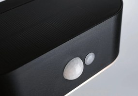 P 94571 Solární LED venkovní nástěnné svítidlo Adya pohybové čidlo IP44 3000K černá - PAULMANN