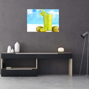 Skleněný obraz - kiwi smoothie (70x50 cm)