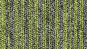 Kobercové čtverce Desso Essence Stripe 7003 - zelený - 50x50 cm