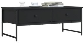Konferenční stolek černý 101 x 49 x 39,5 cm kompozitní dřevo - Default Title