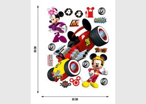 Dětská samolepka na zeď Disney Myšák Mickey Závody | 65 x 85 cm | DDK2307