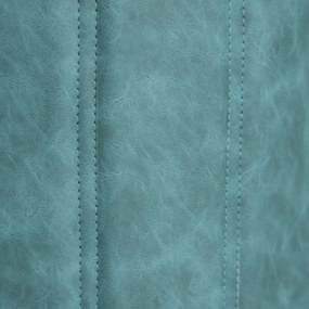 BigBuy Home Taburet Syntetická kůže, Tmavě modrá 38 x 38 x 42 cm