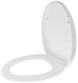 Gamma Trigo D3, toaletní WC sedátko 445(485)x370mm z polypropylenu s pomalým zavíráním, bílá, GMA-D3