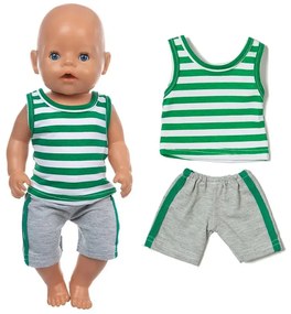 Oblečky pro panenky Baby Born - 43 cm Varianta: 2) set zelený proužek