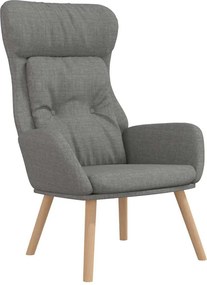 Relaxační křeslo světle šedé textil 341290