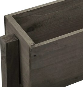 Zahradní truhlík skládací šedý 60 x 14 x 75 cm masivní jedle 314841