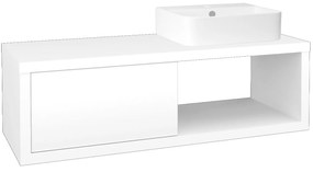 Dřevojas Koupelnová skříň STORM SZZO 120 (umyvadlo Joy 3) Varianta: M01 Bílá mat / M01 Bílá mat / Pravé