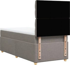 Box spring postel s matrací taupe 90x190 cm textil 3291146