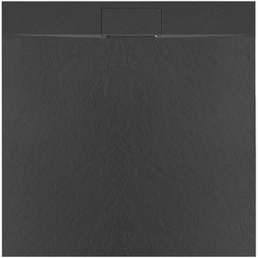 Rea Bazalt Long, SCM čtvercová sprchová vanička 90x90 cm, černá, REA-K3307