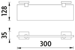 Nimco Police bez ohrádky, 30 cm KE 22091B-30-26