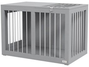 PawHut klec pro psa, domácí bouda, klec pro střední psy, box pro psa s dvířky, psí bouda, přepravní klec, 80x50x56,5cm| Aosom