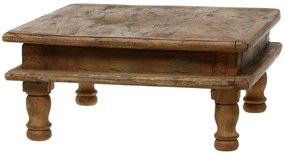 Hnědý dřevěný podstavec / stůl Grimaud Unit - 37*37*17 cm