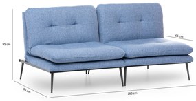 Hanah Home Rozkládací pohovka MARTIN modrá 859FTN1346