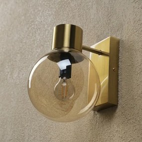 Nástěnná lampa SFERIO 1xE14/5W/230V mosaz/kouřová béžová