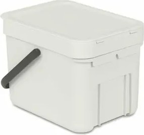 Brabantia Sort  Go Odpadkový koš 6 L světle šedý / s rukojetí / plast