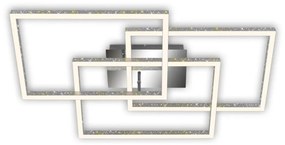 Brilo - LED Stmívatelné stropní svítidlo FRAME LED/57W/230V 3000K matný chrom