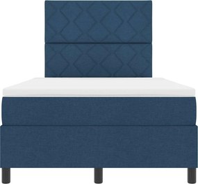 Postel s boxspringem s čelo Modrá 120 x 200 cm textil 3339461