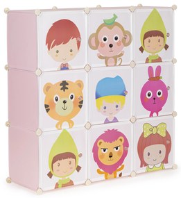 Dětská modulární skříňka s 9 policemi