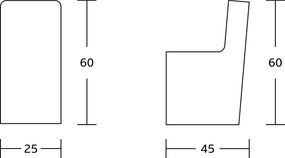 Aqualine Aqualine, Háček hranatý, chrom, UN82025C