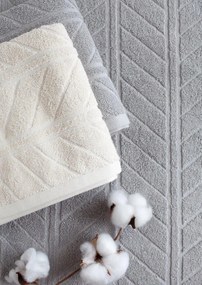 Bavlněný froté ručník RELIEF 30x50 cm krémový