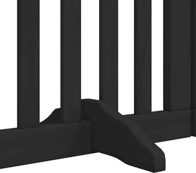 Zábrana pro psy s dvířky skládací 12 panelů černá 600 cm topol 3155657