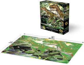 PRIME 3D Svítící PUZZLE - Dvojitá DINO pohroma 100 dílků
