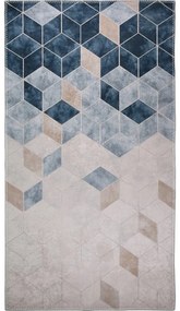 Tmavě modro-krémový pratelný koberec 180x120 cm - Vitaus