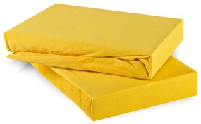 Prostěradlo světle žluté jersey EMI, Plachta 90x200