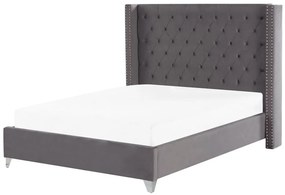 Manželská postel 160 cm LUBECK (s roštem) (šedá). 1007324