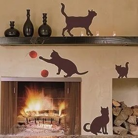 Crearreda Samolepicí dekorace stěn a nábytku, vzor Kočky, 35x100cm, doprodej