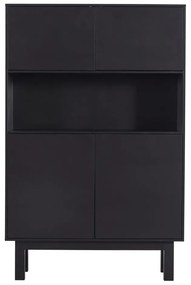 Černá skříň z borovicového dřeva 110x170x40 cm Finca – WOOOD