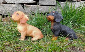 PRODEX IMPORT Zahradní figurka pes jezevčík štěně 15x11 cm
