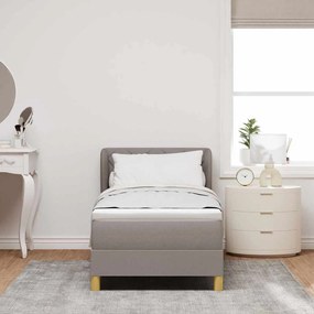 Postel s boxspringem s čelo Taupe 80 x 200 cm textil 3340245