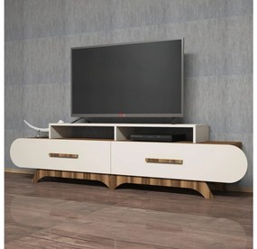 TV stolek/skříňka Florian (ořech + krémová). 1088858
