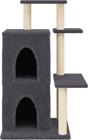 Škrabadlo pro kočky se sisalovými sloupky tmavě šedé 97 cm 172114