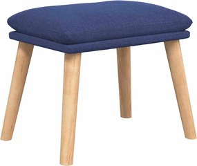 Relaxační křeslo s podnožkou modré textil 3097886