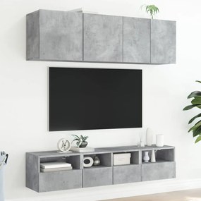 Nástěnná TV skříňka betonově šedá 40x30x30 cm kompozitní dřevo